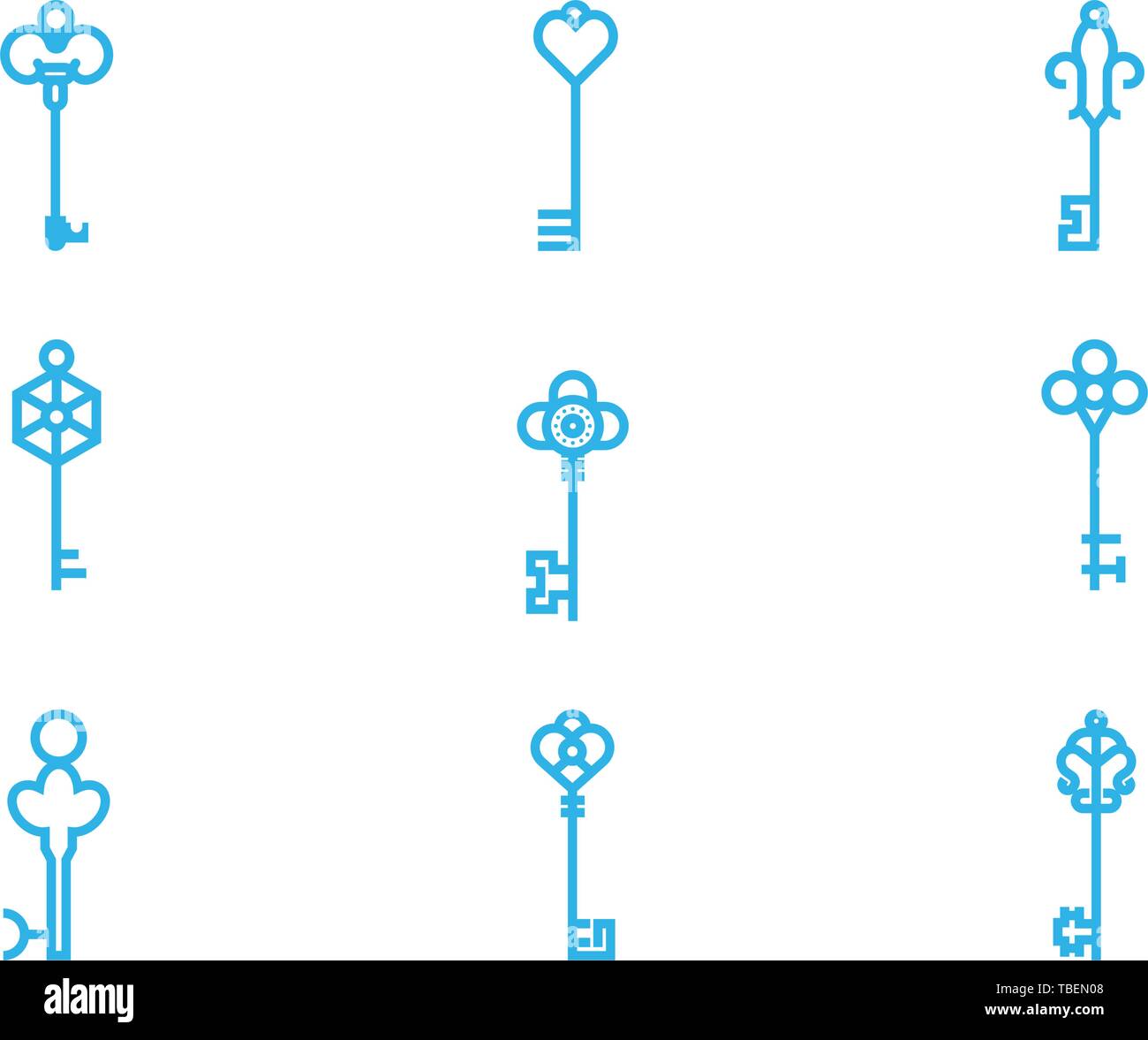 Keyring vector vectors hi-res stock photography and images - Alamy