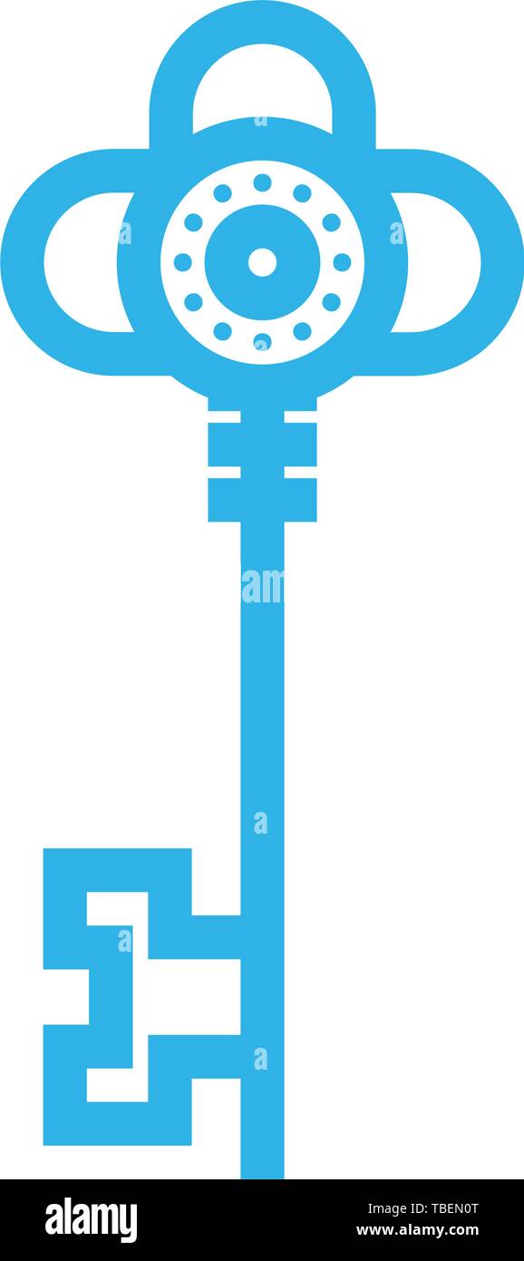 Keys icon, safe and protection sign - Vector blue Stock Vector Image ...