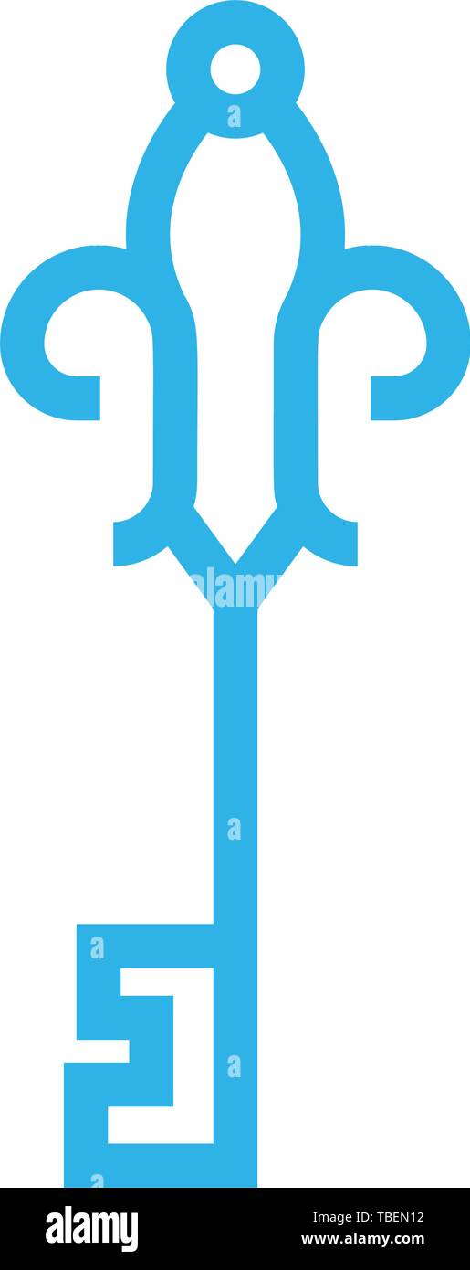 Keys icon, safe and protection sign - Vector blue Stock Vector Image ...