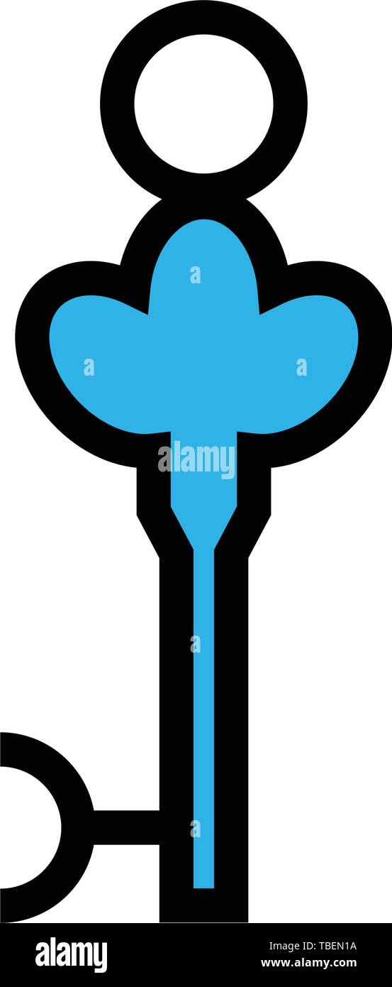 Keys icon, safe and protection sign - Linear fill vector icon Stock ...
