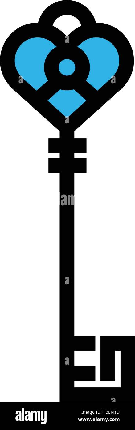 Keys icon, safe and protection sign - Linear fill vector icon Stock ...