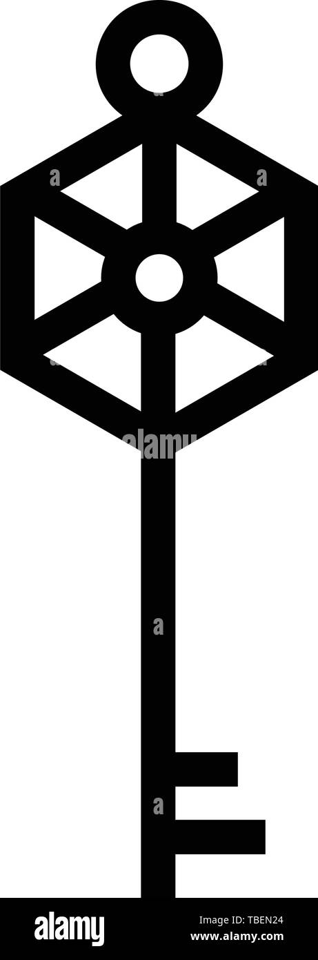 Keys icon, safe and protection sign - Vector black Stock Vector Image ...