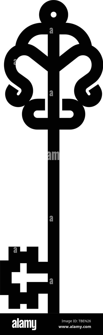 Keys icon, safe and protection sign - Vector black Stock Vector Image ...