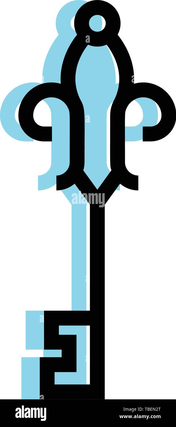 Keys icon, safe and protection sign - Linear fill vector icon Stock ...