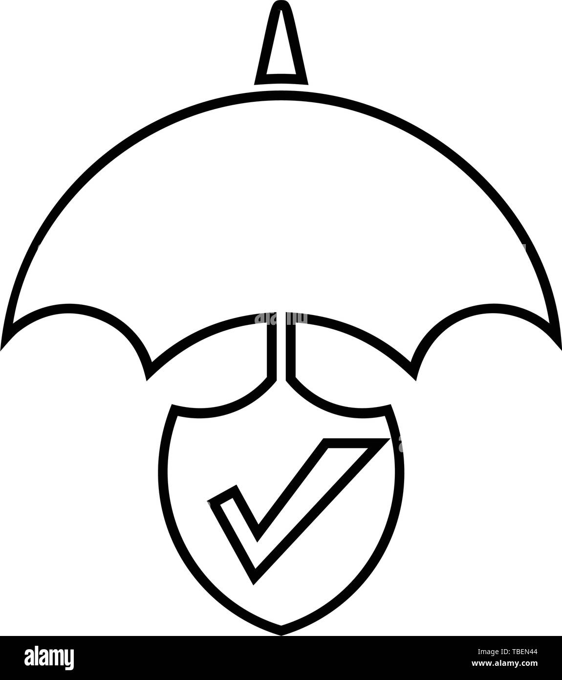 Protection symbol icon vector Stock Vector Image & Art - Alamy