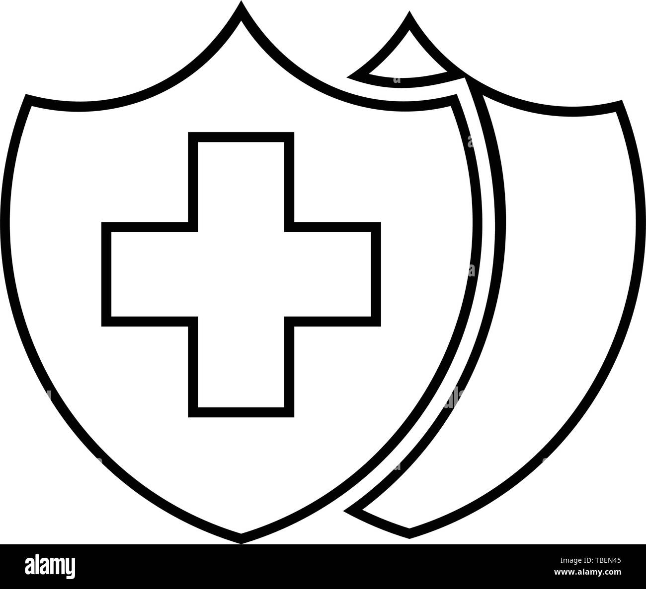 Medical health protection icon - vector Stock Vector Image & Art - Alamy