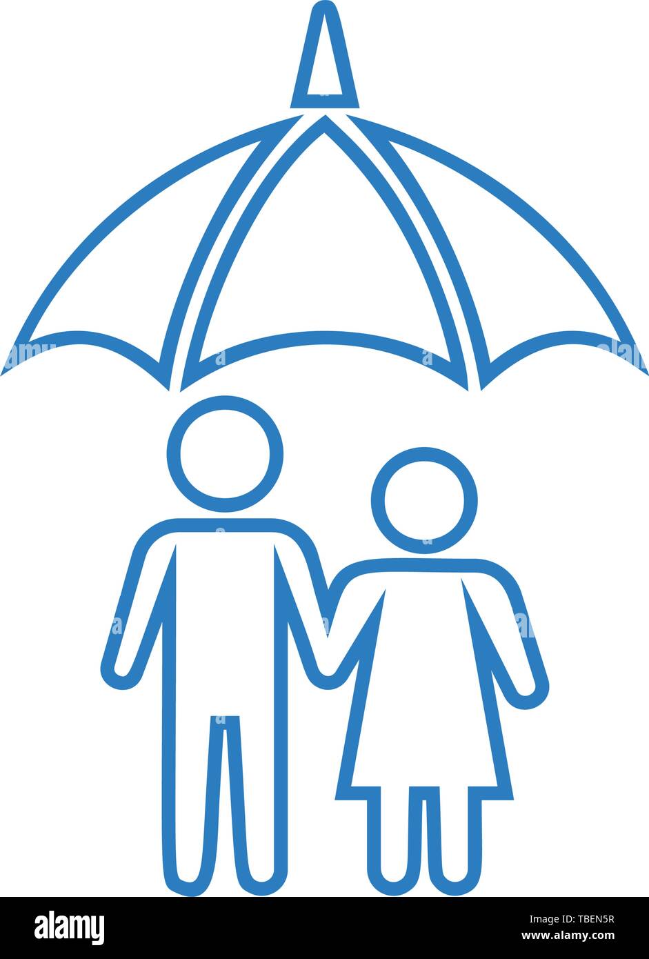 Family safety Icon - Couple protection sign vector Stock Vector Image ...