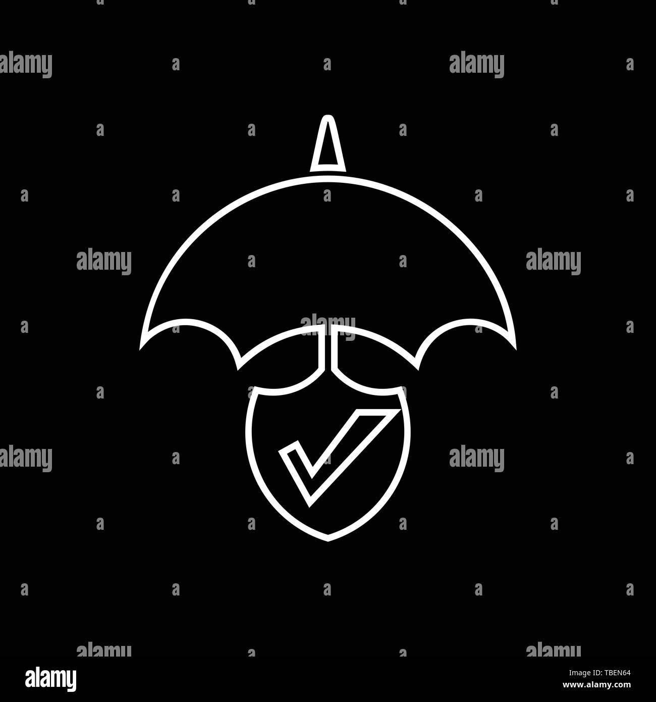 Insurance symbol icon vector Stock Vector Image & Art - Alamy