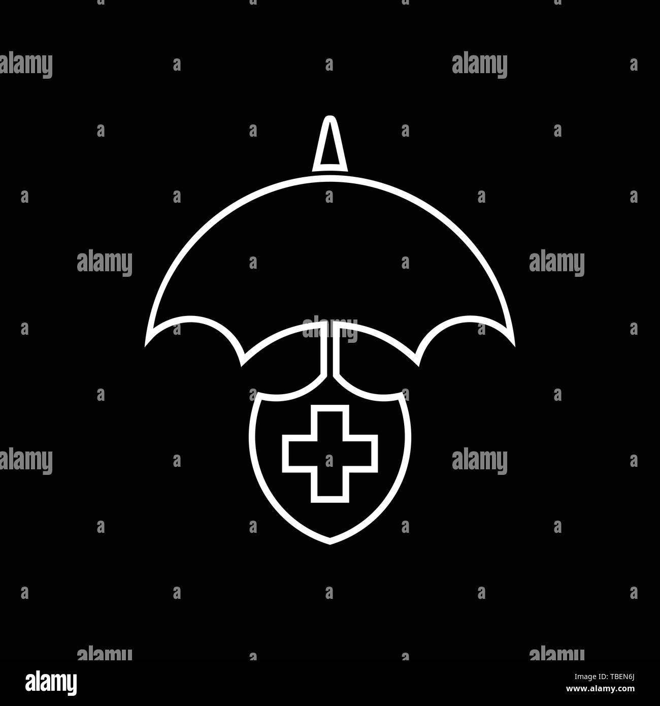 Life insurance icon Black and White Stock Photos & Images - Alamy