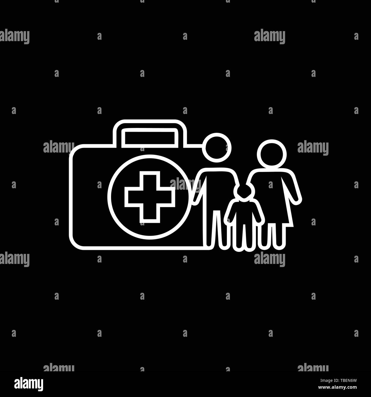 Medical health life insurance icon - health insurance icon - vector ...