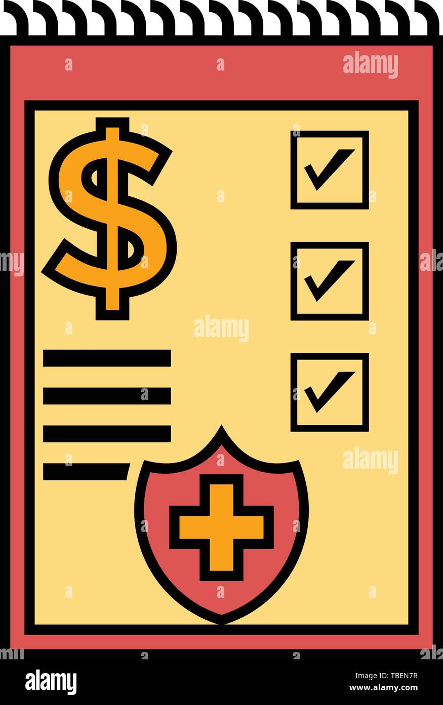 Clipboard with checklist icon - illustration of the clipboard with ...