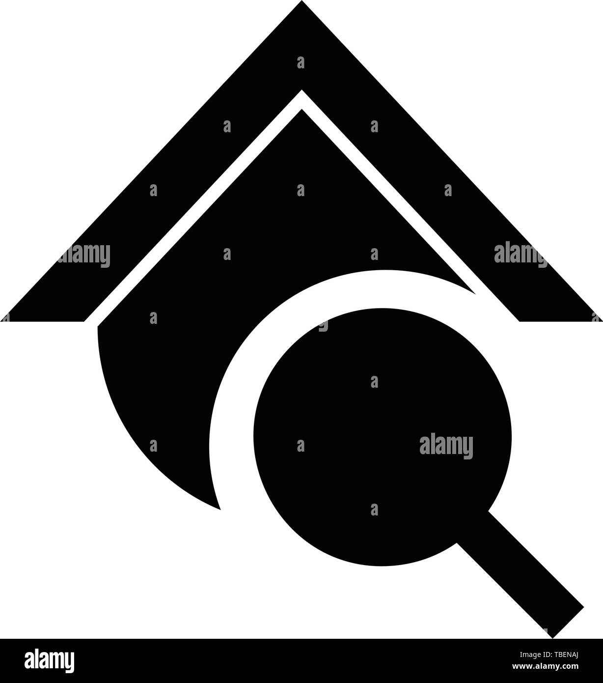 Icon search home Black and White Stock Photos & Images - Alamy