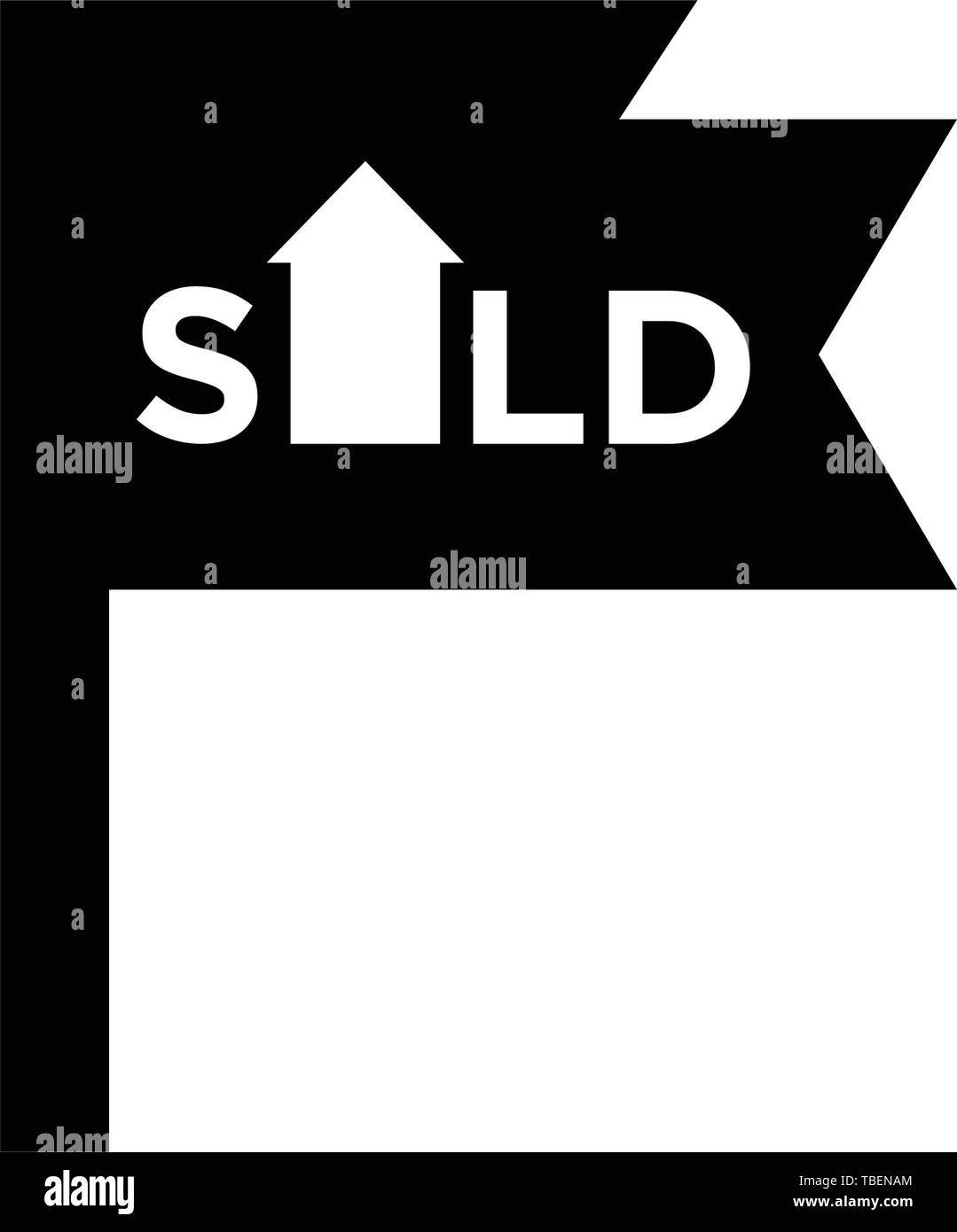 Sold sign icon vector - black Stock Vector Image & Art - Alamy