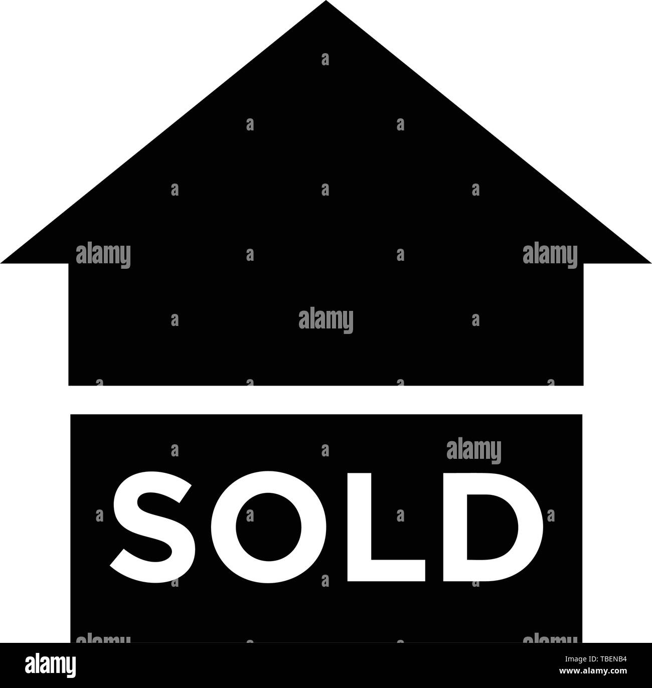 House sold sign icon Stock Vector Image & Art - Alamy