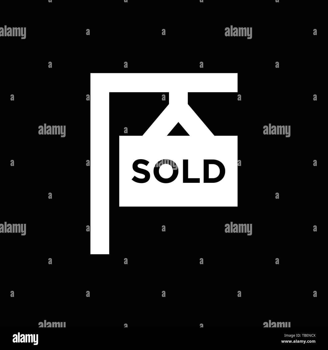 Estate agent sign sold Black and White Stock Photos & Images - Alamy