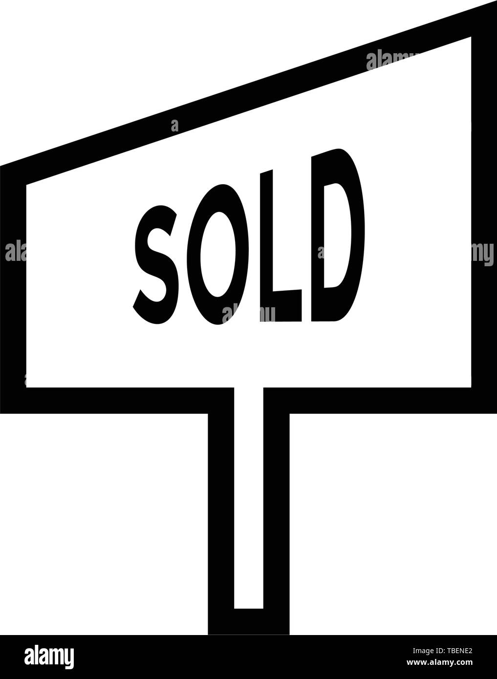Sold sign icon vector - line art Stock Vector Image & Art - Alamy