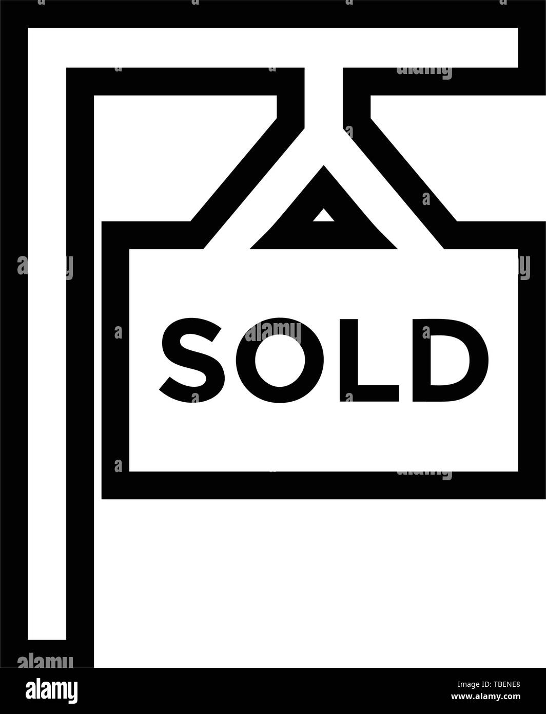 Sold sign icon vector - line art Stock Vector Image & Art - Alamy