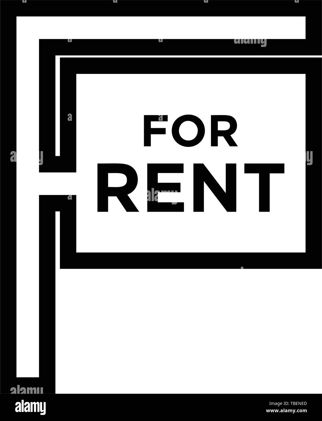 Rent sign - for rent icon vector Stock Vector Image & Art - Alamy