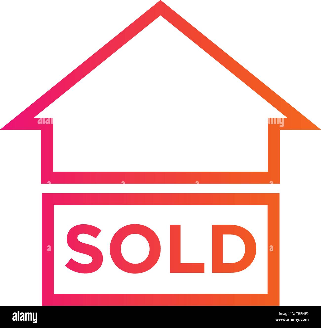 Sold property sign Stock Vector Images - Alamy