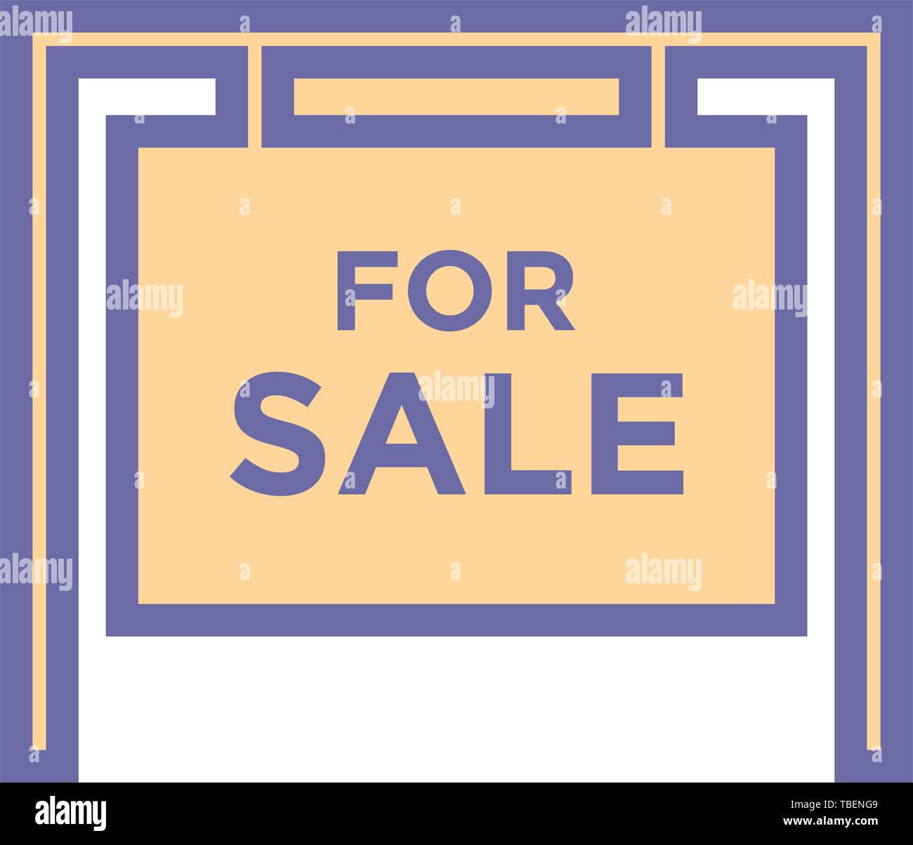 For sale sign icon vector - linear fill style Stock Vector Image & Art ...