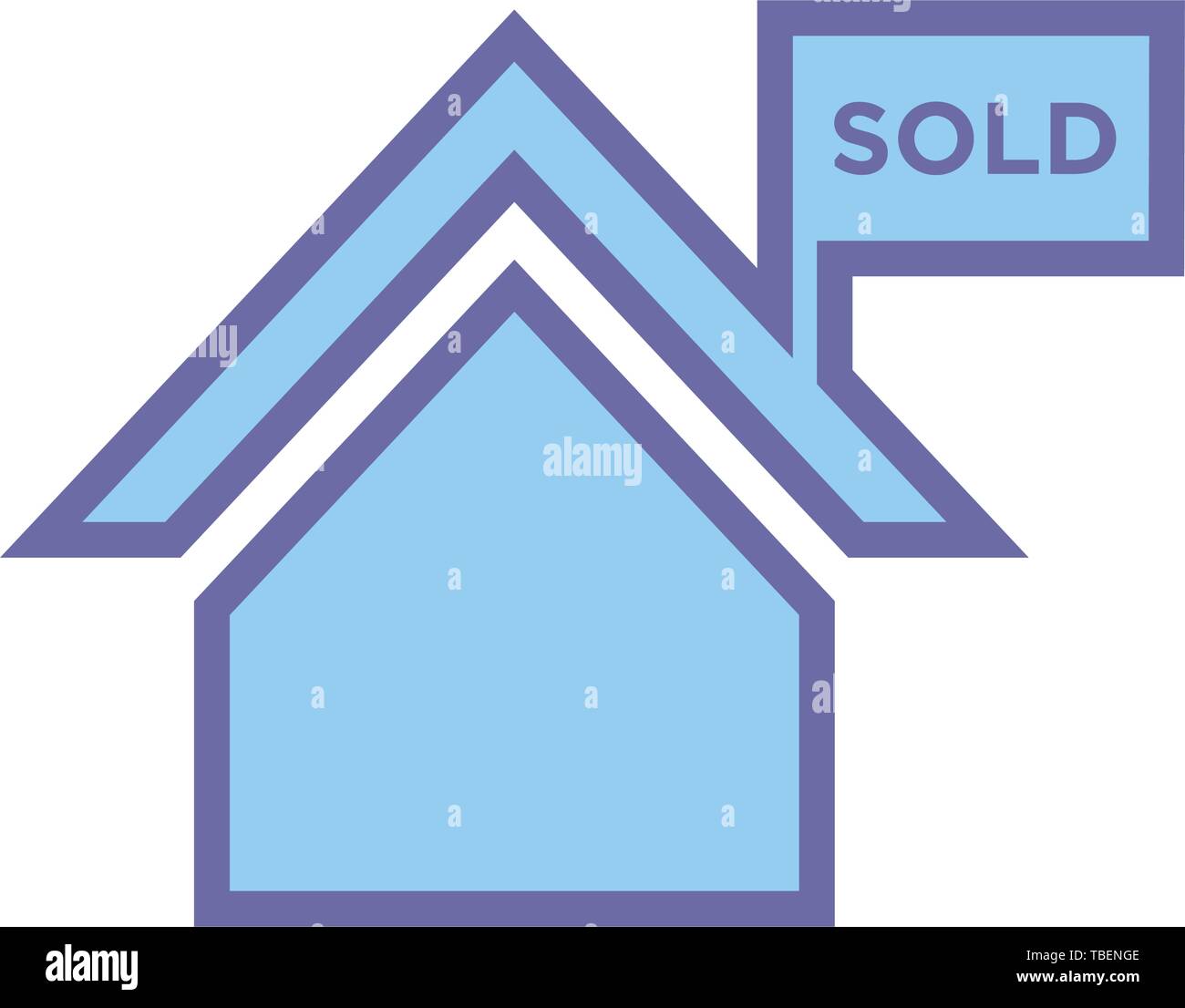 House sold sign icon - linear fill Stock Vector Image & Art - Alamy