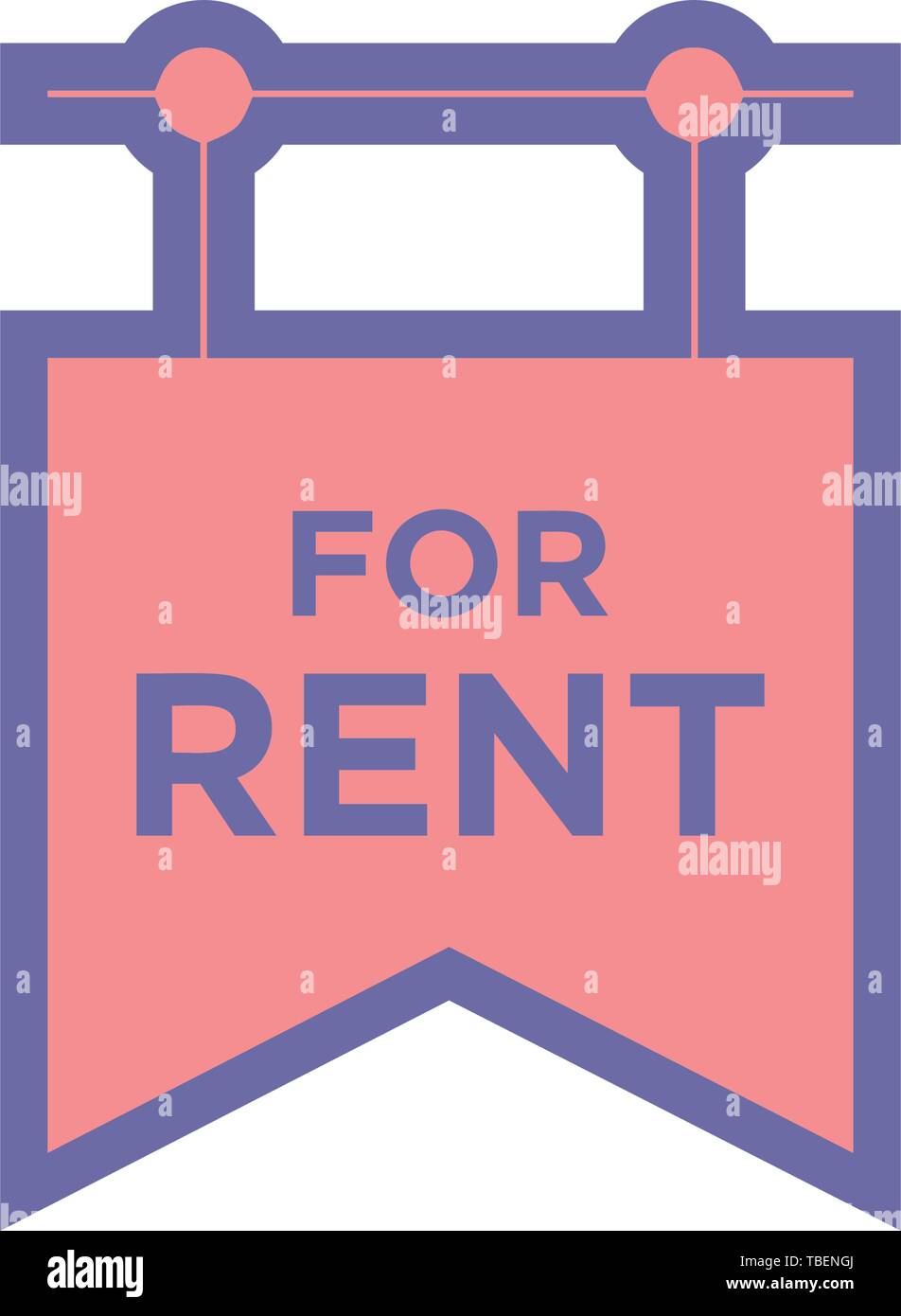 Rent sign - for rent icon - linear fill Stock Vector Image & Art - Alamy