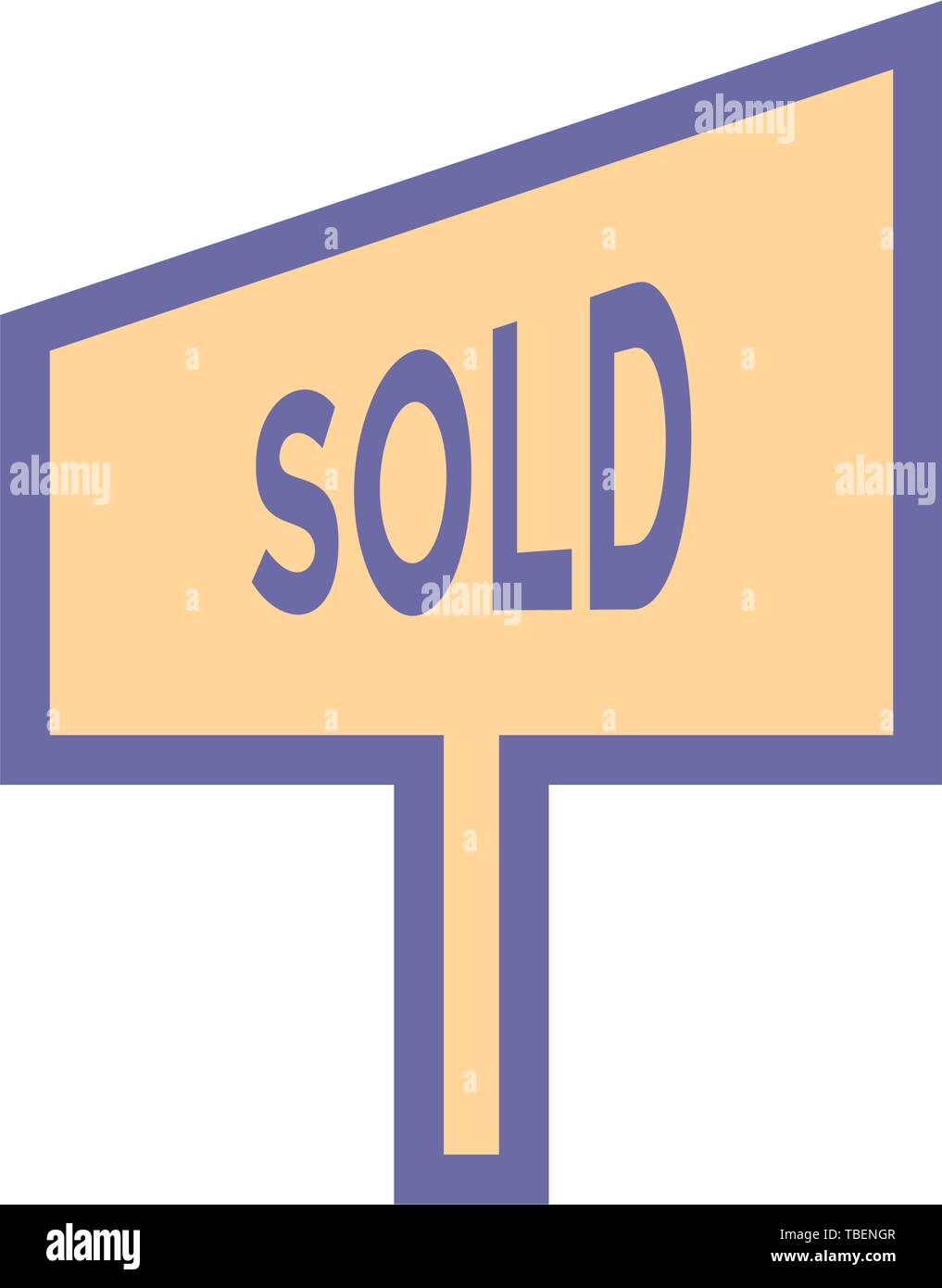 Sold sign icon vector - linear fill Stock Vector Image & Art - Alamy