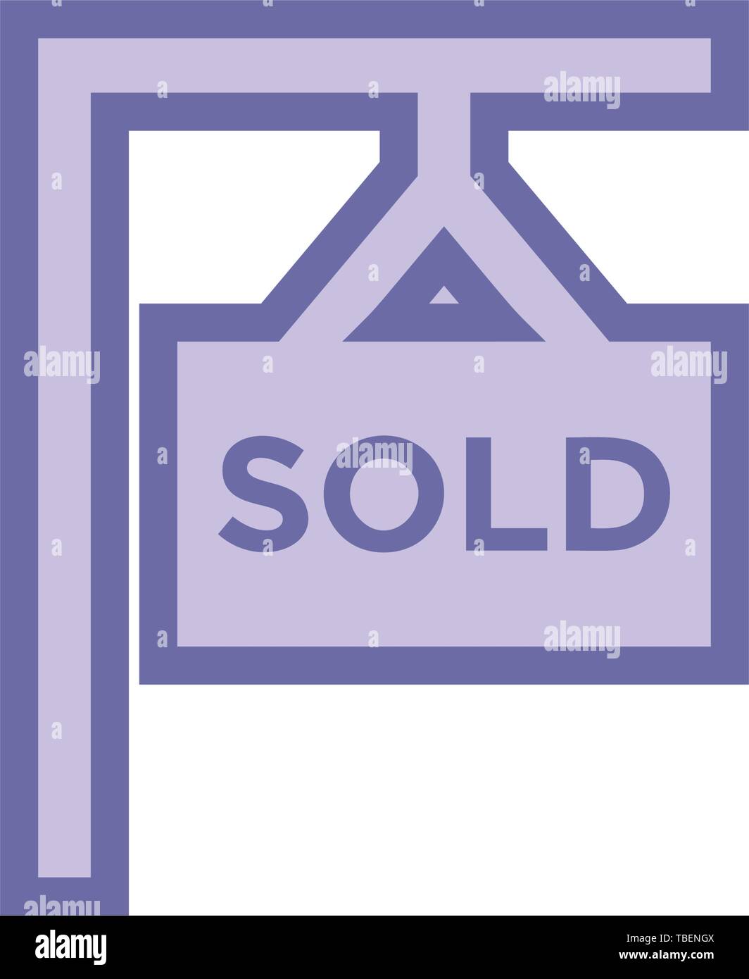 Sold sign icon vector - linear fill Stock Vector Image & Art - Alamy