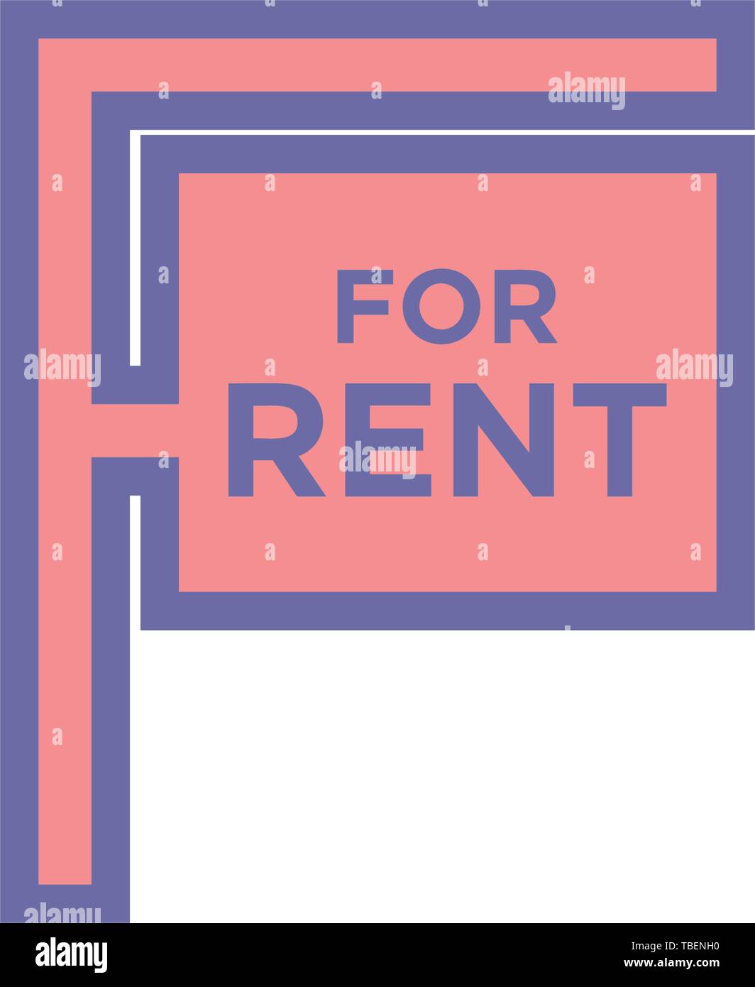Rent sign - for rent icon - linear fill Stock Vector Image & Art - Alamy