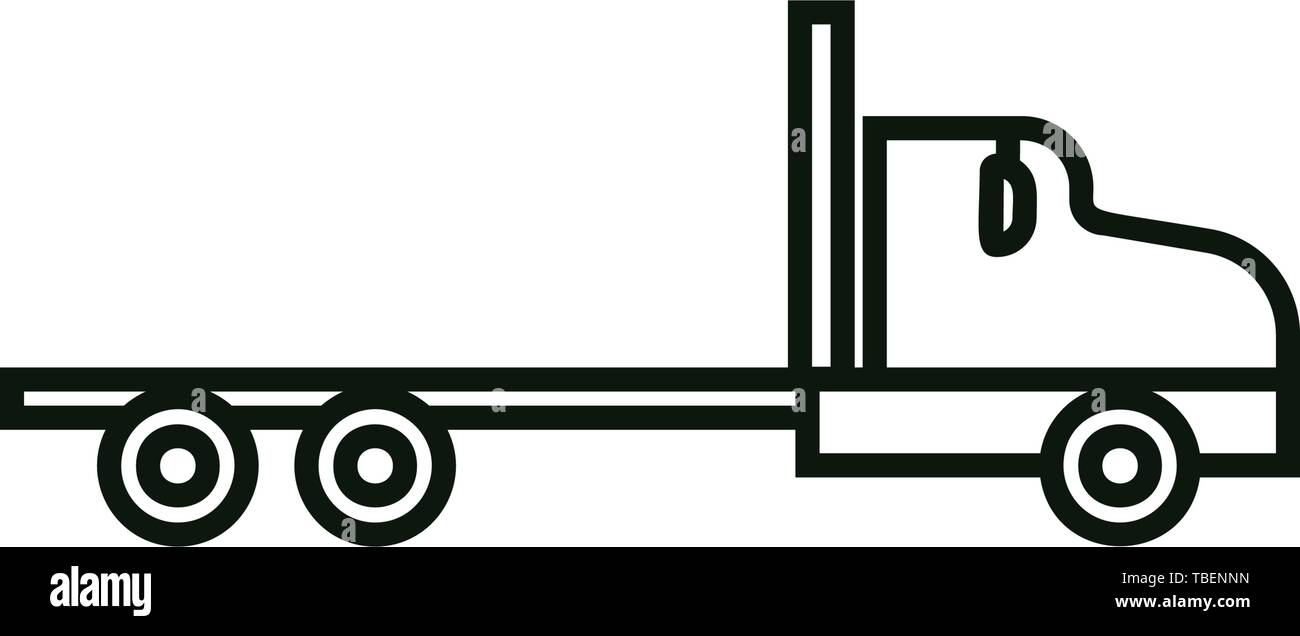 Truck trailer vector icon Stock Vector Image & Art - Alamy