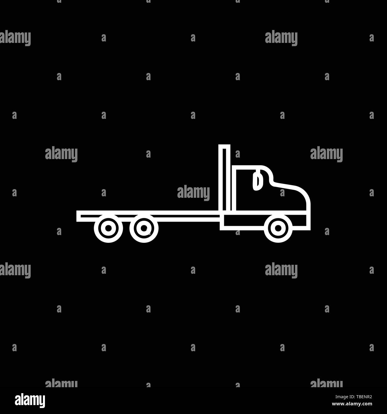 Truck trailer vector icon Stock Vector Image & Art - Alamy