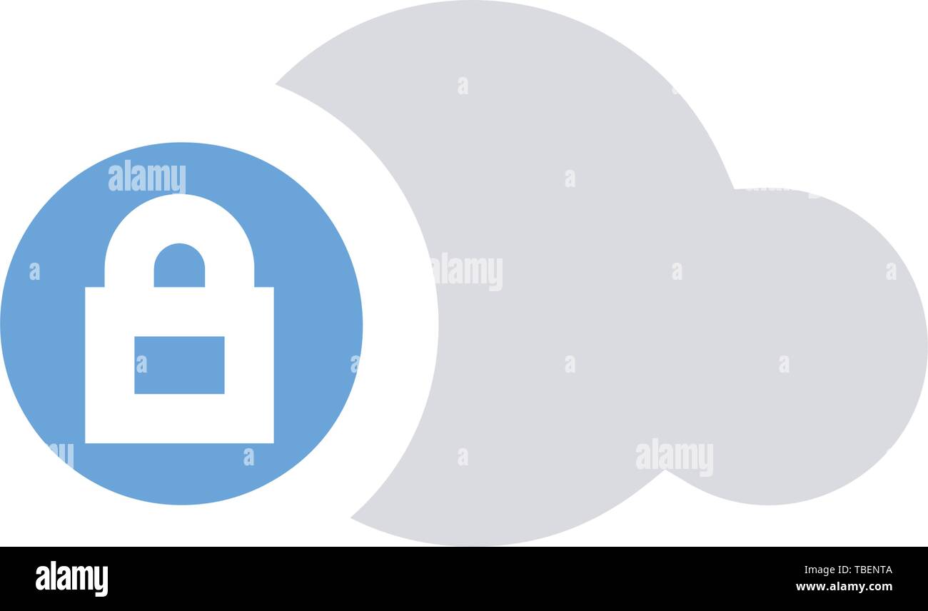 Security cloud icon flat - Vector Stock Vector Image & Art - Alamy
