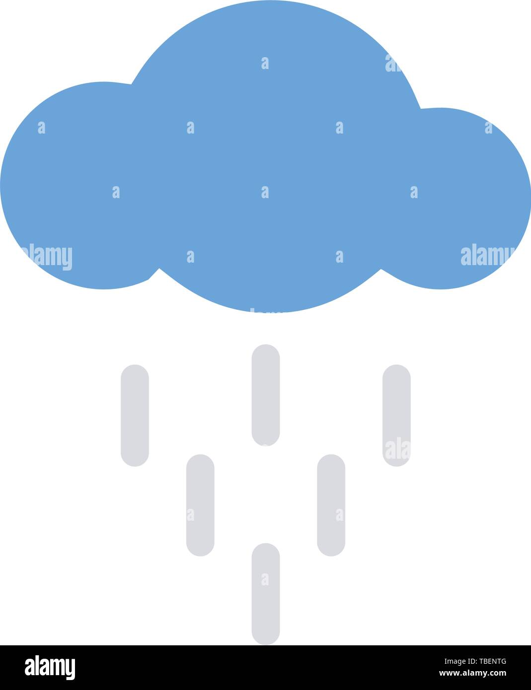Rain cloud icon flat - Vector Stock Vector Image & Art - Alamy