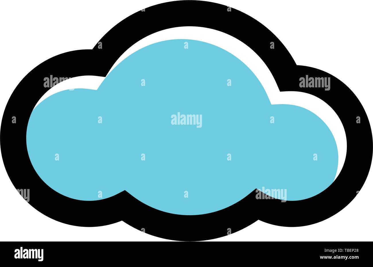Cloud icon line vector hi-res stock photography and images - Alamy