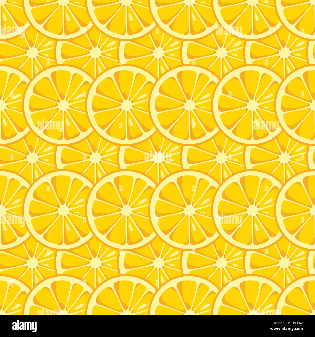 Lemon slices seamless pattern. Cute yellow lemon slices. Citrus fruit ...