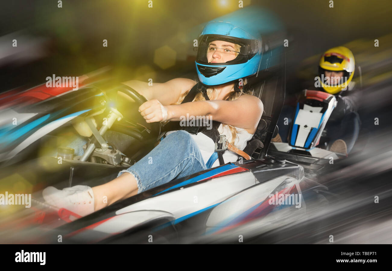 Female racing driver hi-res stock photography and images - Alamy