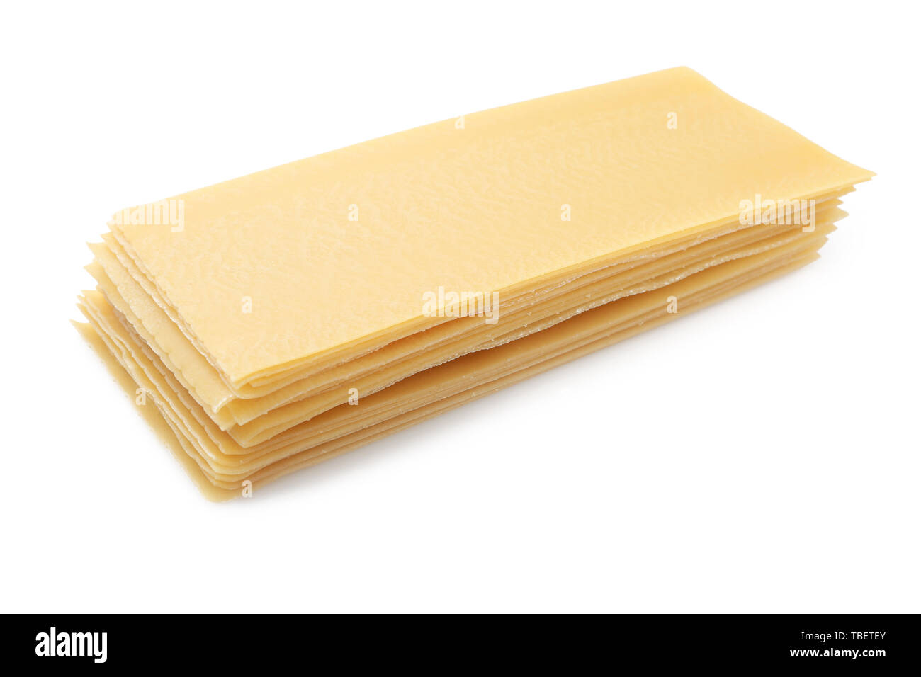 Lasagna sheets on white background Stock Photo - Alamy