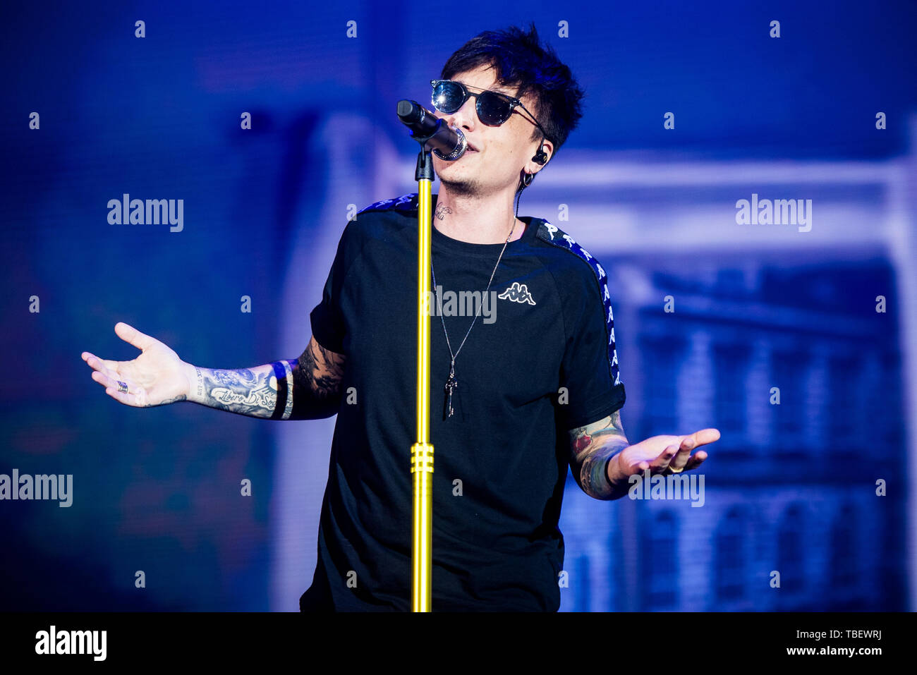 Torino, Italy. 31st May, 2019. The Italian singer and songwriter Ultimo ...