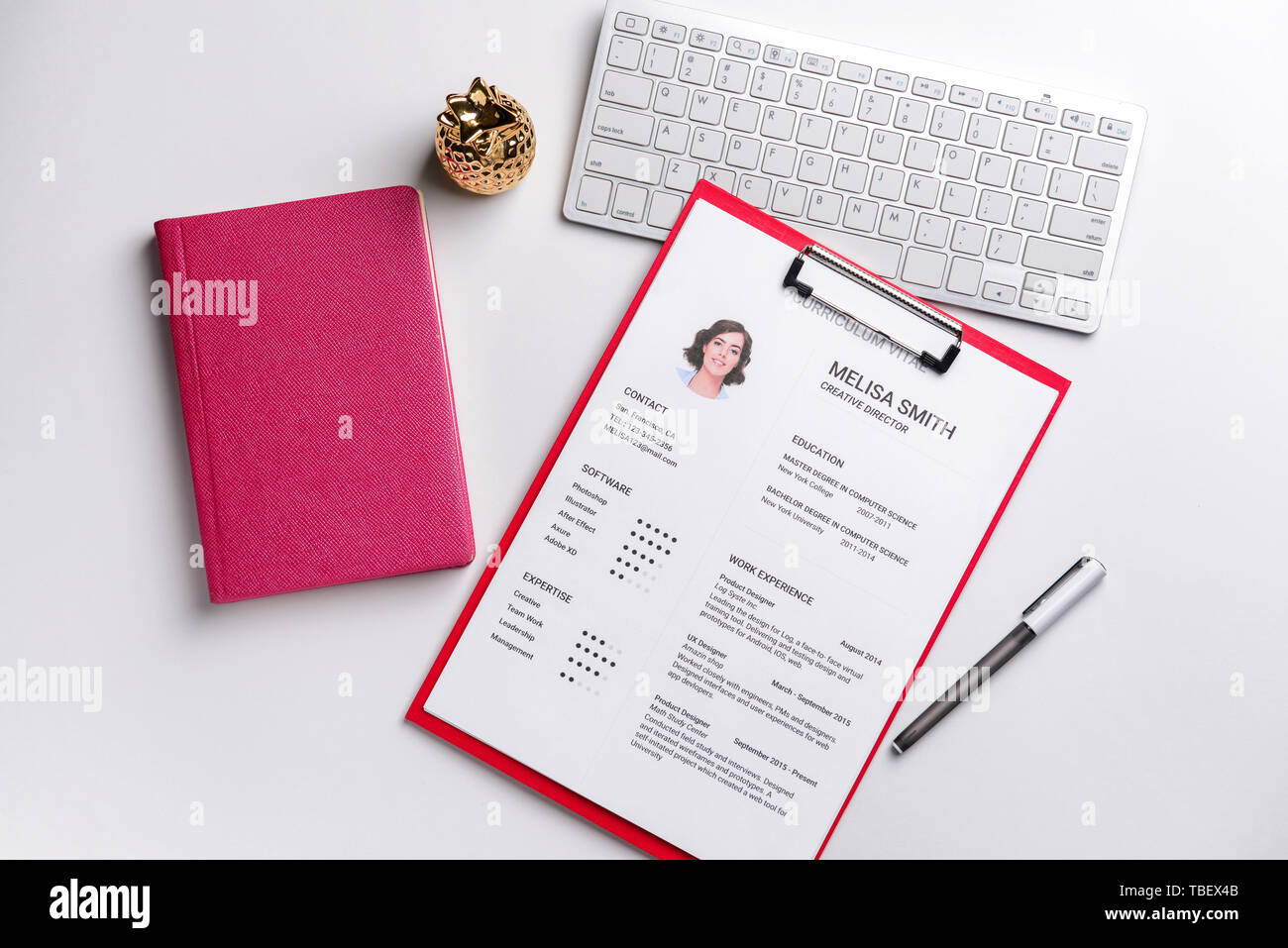New modern resume cv hi-res stock photography and images - Alamy