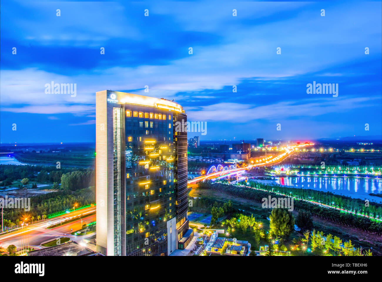 Hilton Hotel, Xianqiao District, Suzhou City Stock Photo - Alamy