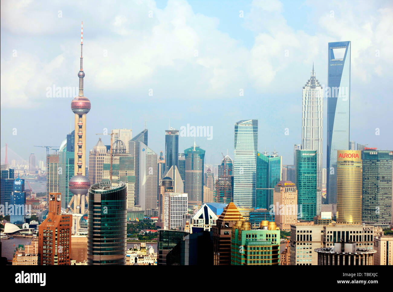 Architectural beauty on both sides of the Pujiang River in Shanghai ...