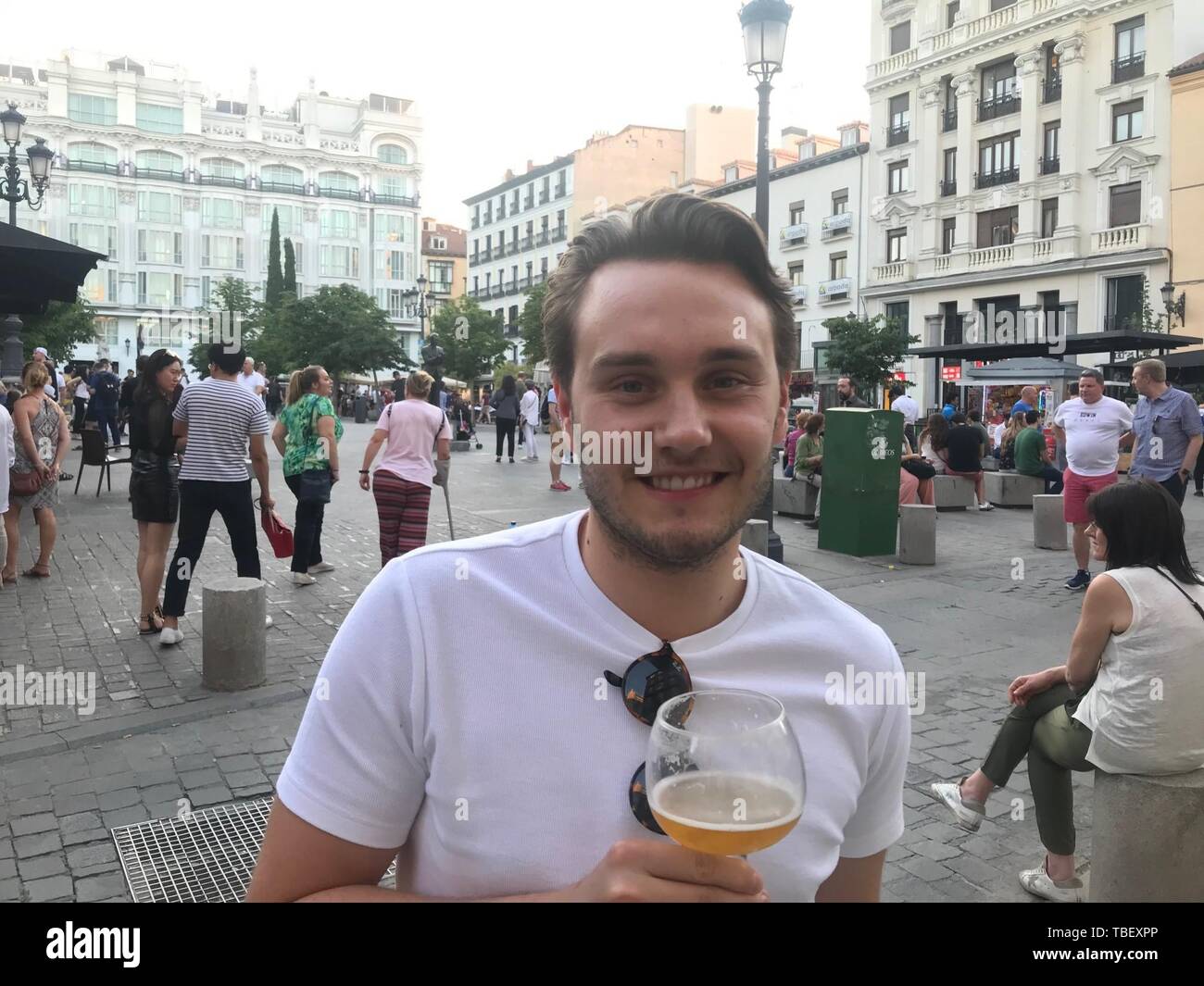 Spurs fan Kieran Knight, who travelled for 36 hours to get to Madrid ...
