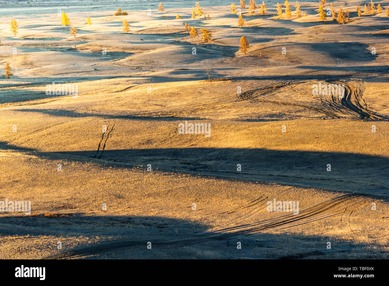 Gentle soft hills with country road Stock Photo - Alamy