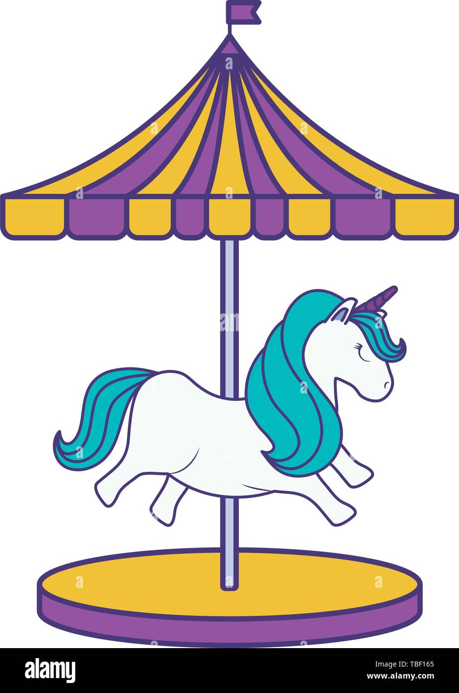 Traditional fair carousel Stock Vector Images - Alamy