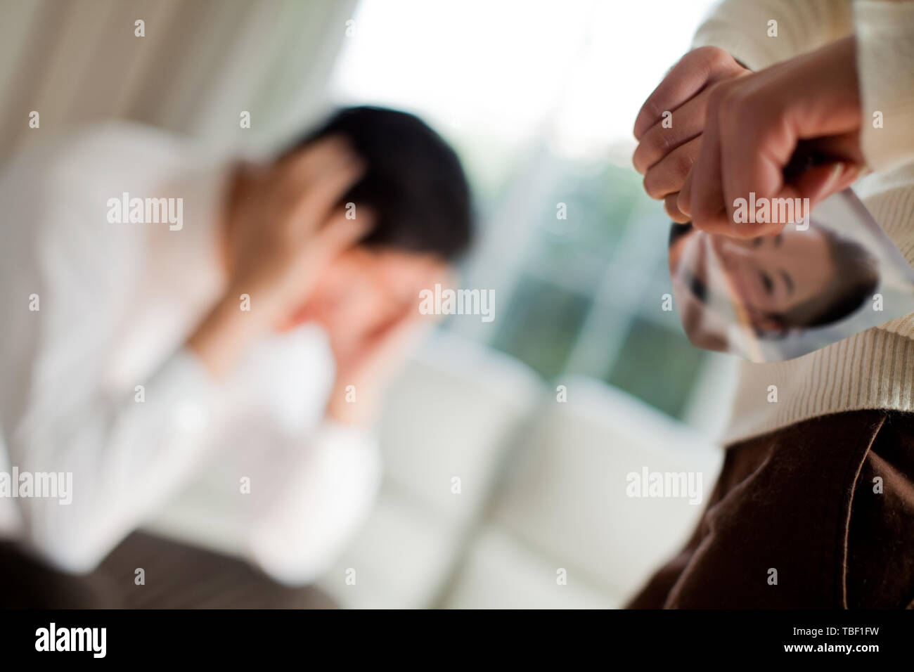 A couple fighting Stock Photo - Alamy