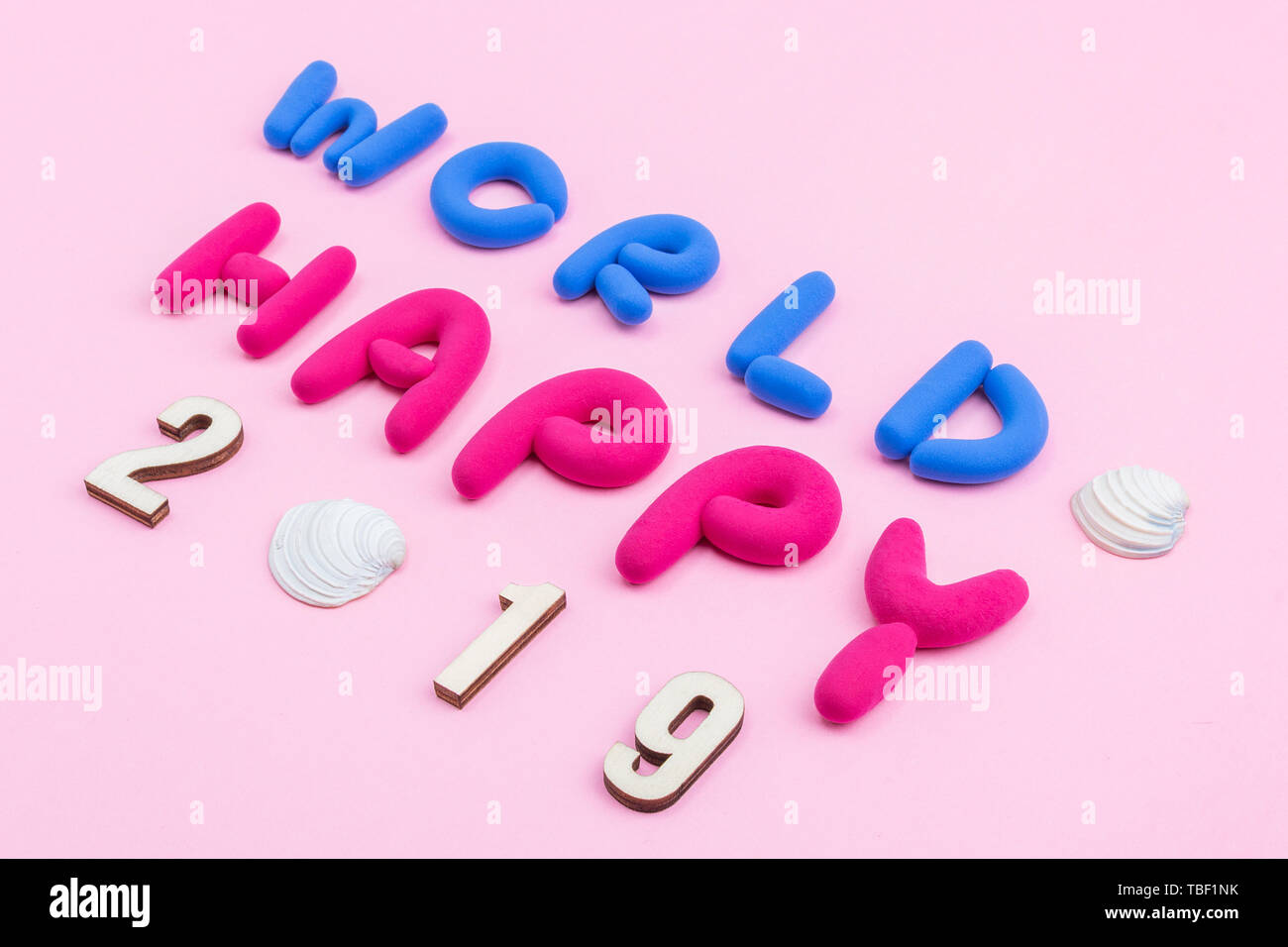 Graphic worldhappy 2019 Stock Photo - Alamy