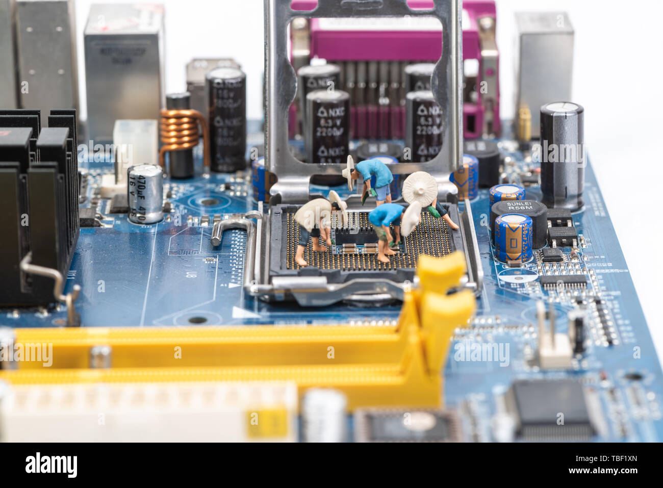 Creative pictures of computer motherboard Stock Photo - Alamy