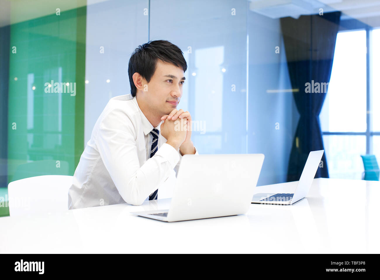 The expression of a white-collar man Stock Photo - Alamy