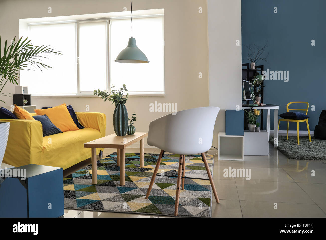 Stylish interior of modern studio apartment Stock Photo - Alamy