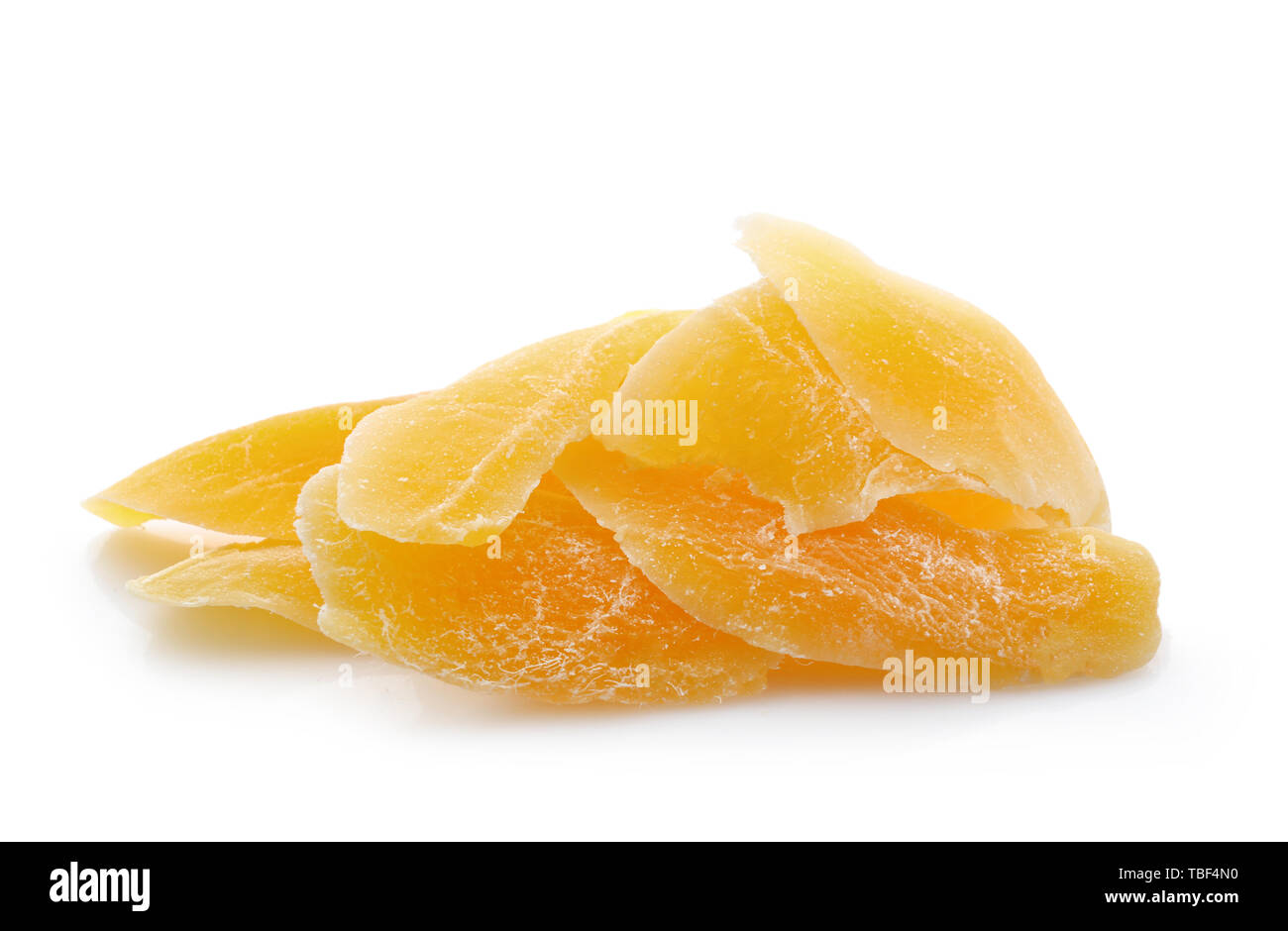 Tasty dried mango on white background Stock Photo - Alamy